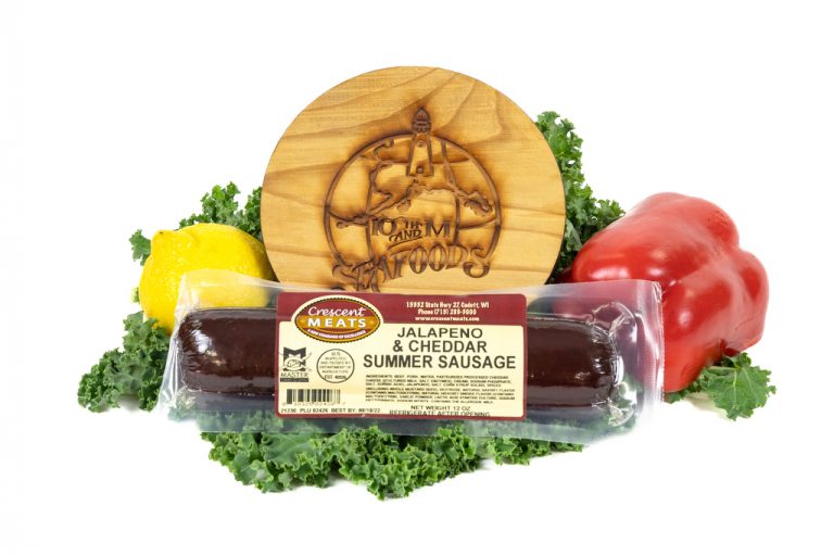 Jalapeno/Cheddar Summer Sausage - 12oz. - 10th & M Seafoods